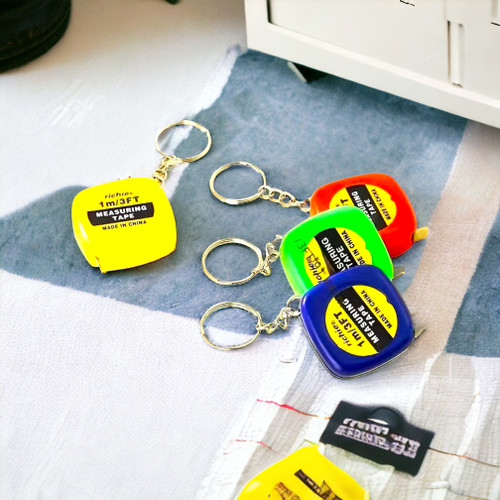 Mini Portable Tape Measure with Car Keychain Attachment
