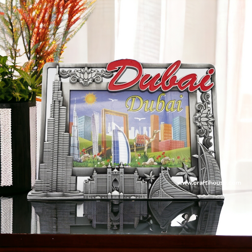 Burj Khalifa Table Decor Photo Frame – Metal Skyline