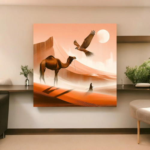 Camel and Falcon Painting Digital Art - Desert Digital Art