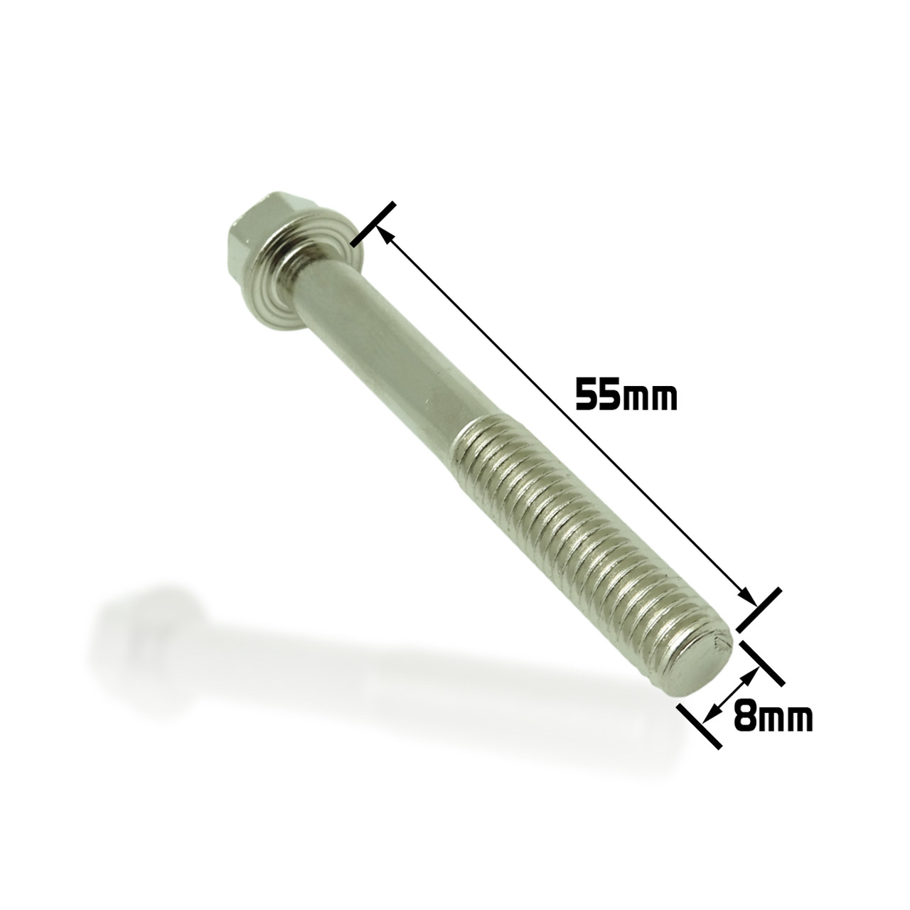 M8x55 Dished Head Flange Bolt Nickel Plated
