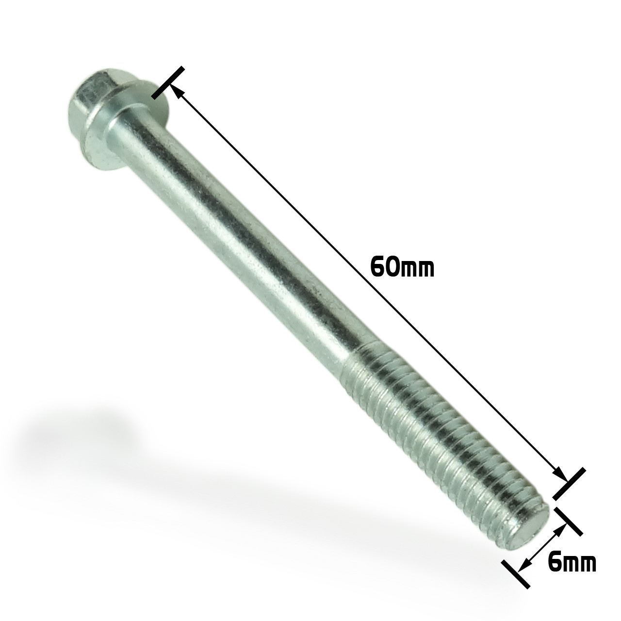 Reduced Flange Bolt Zinc Plated M6x60