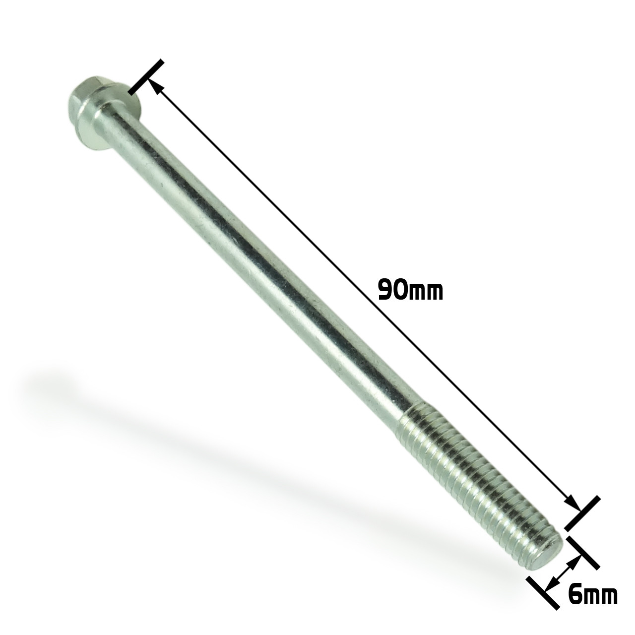 Reduced Flange Bolt Zinc Plated M6x90