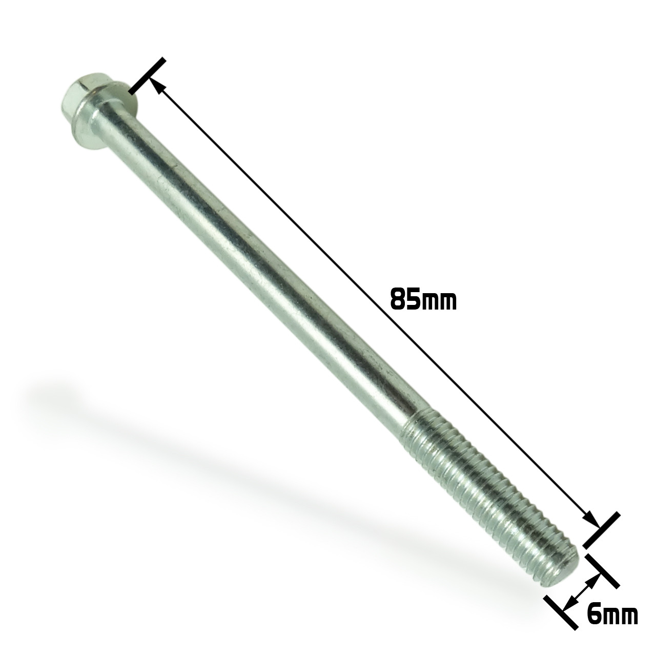 Reduced Flange Bolt Zinc Plated M6x85