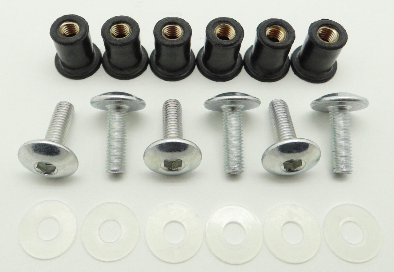 Specbolt M5 Well Nut Windshield Fastening Kit Yamaha Kawasaki Honda Suzuki
