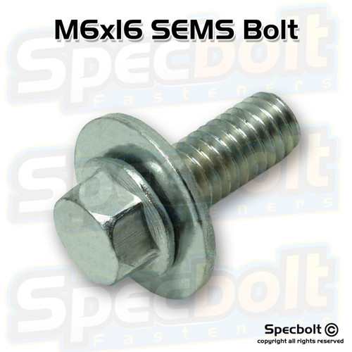 M6x16 SEMS style bolt with washer