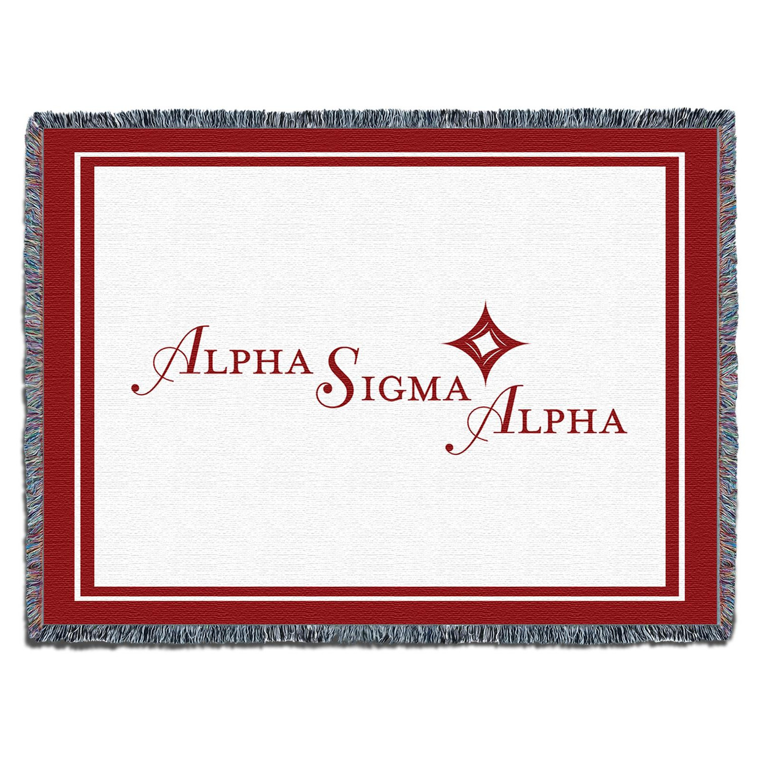 Alpha Sigma Alpha Afghan Blanket by Greek Creations