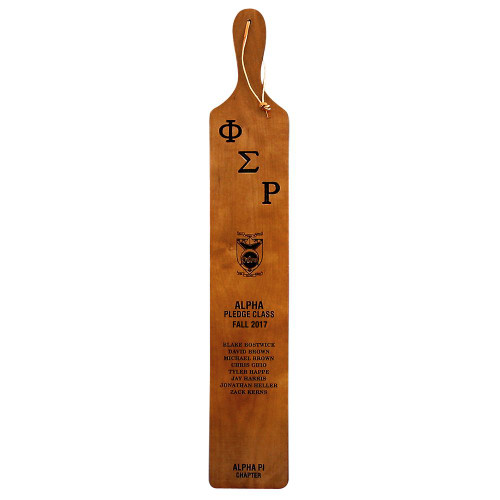 Campus King Pledge Class Paddle w/ Printed Crest