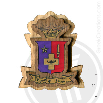 Sigma Phi Epsilon Large Raised Wooden Crest
