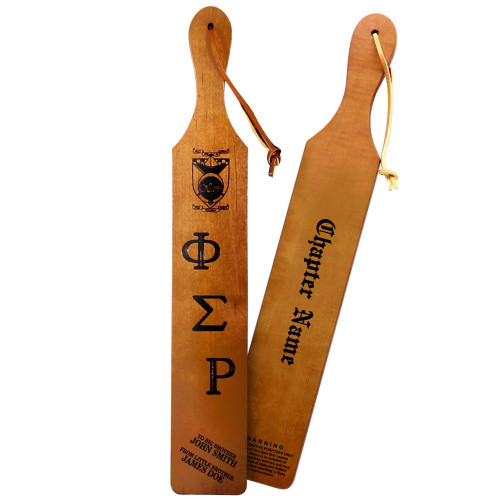 Traditional Branded Pledge Paddle with Printed Crest