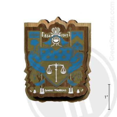 Delta Upsilon Large Raised Wooden Crest by Greek Creations