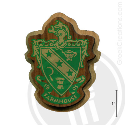 Farmhouse Large Raised Wooden Crest by Greek Creations