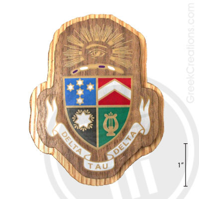 Delta Tau Delta Large Raised Wooden Crest by Greek Creations
