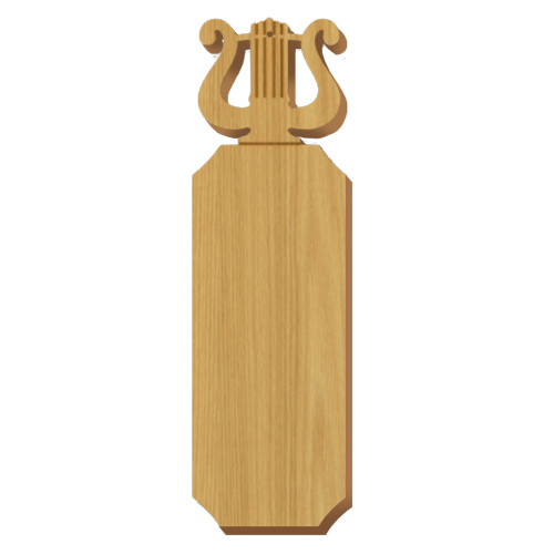 Blank Lyre Symbol Oak Plaque by Greek Creations