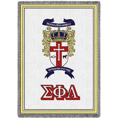 Sigma Phi Lambda Afghan Blanket by Greek Creations