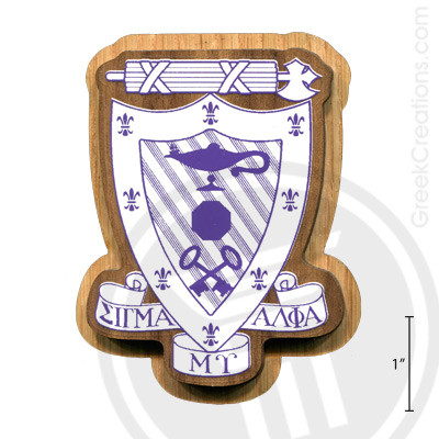 Sigma Alpha Mu Large Raised Wooden Crest