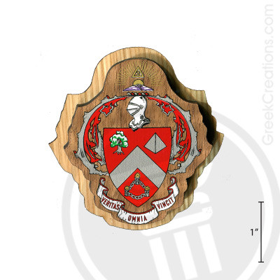 Triangle Large Raised Wooden Crest by Greek Creations