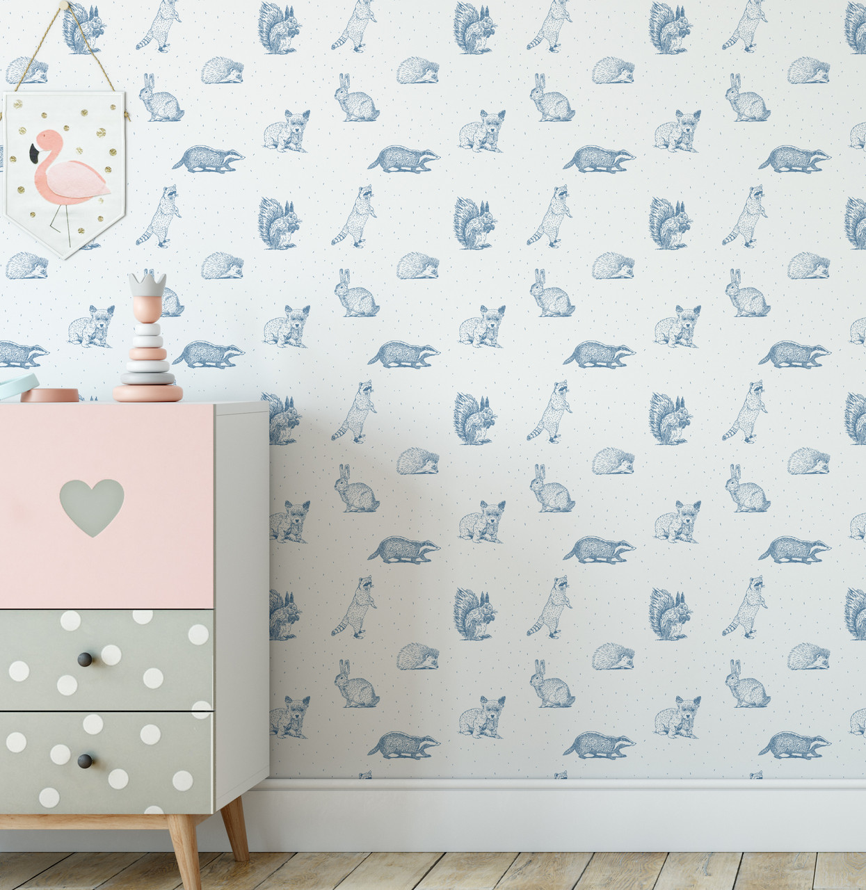 Woodland Animals Feature Wallpaper