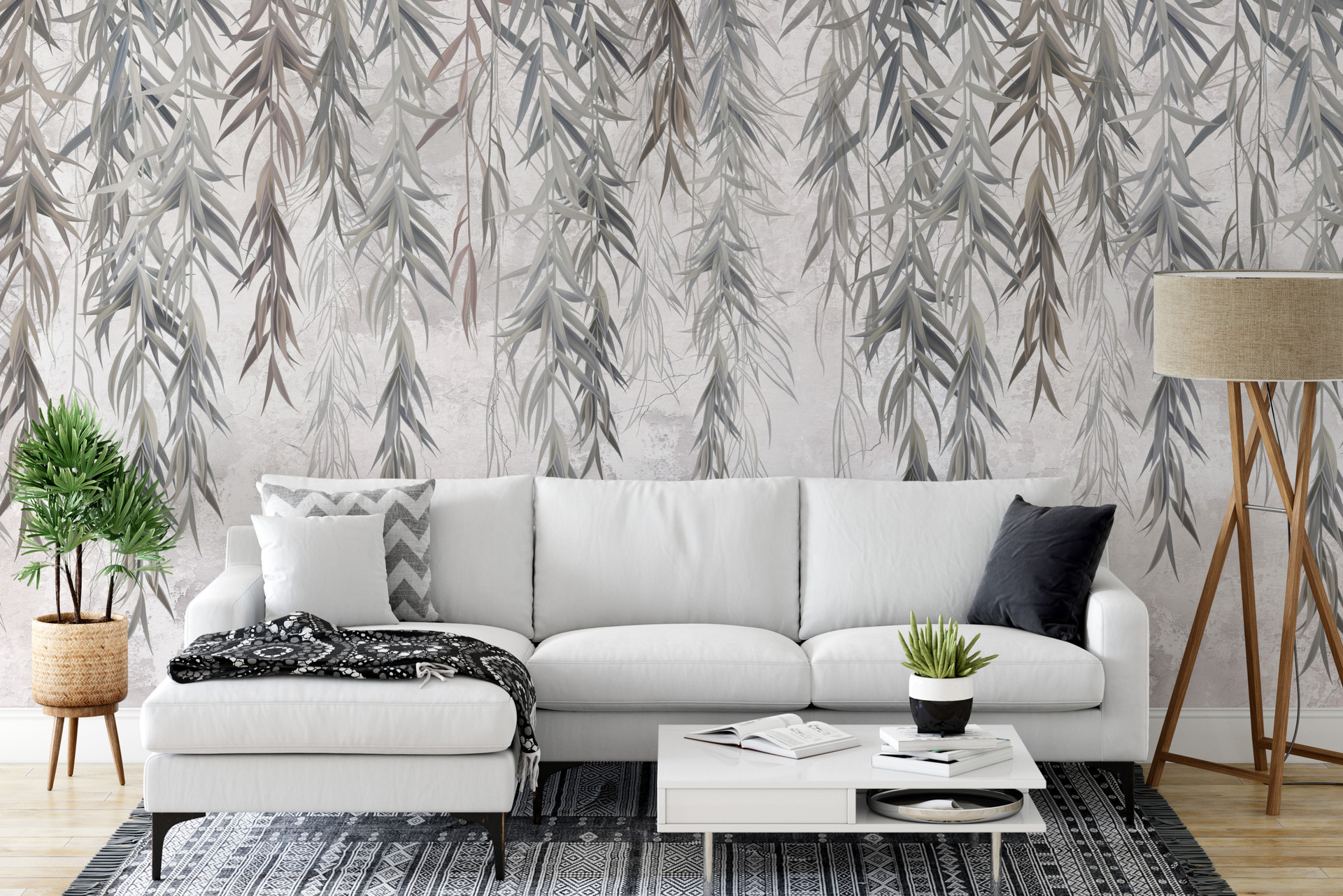 Cascading Willow Mural Feature Wallpaper - Bonnie & Bold Wallpaper