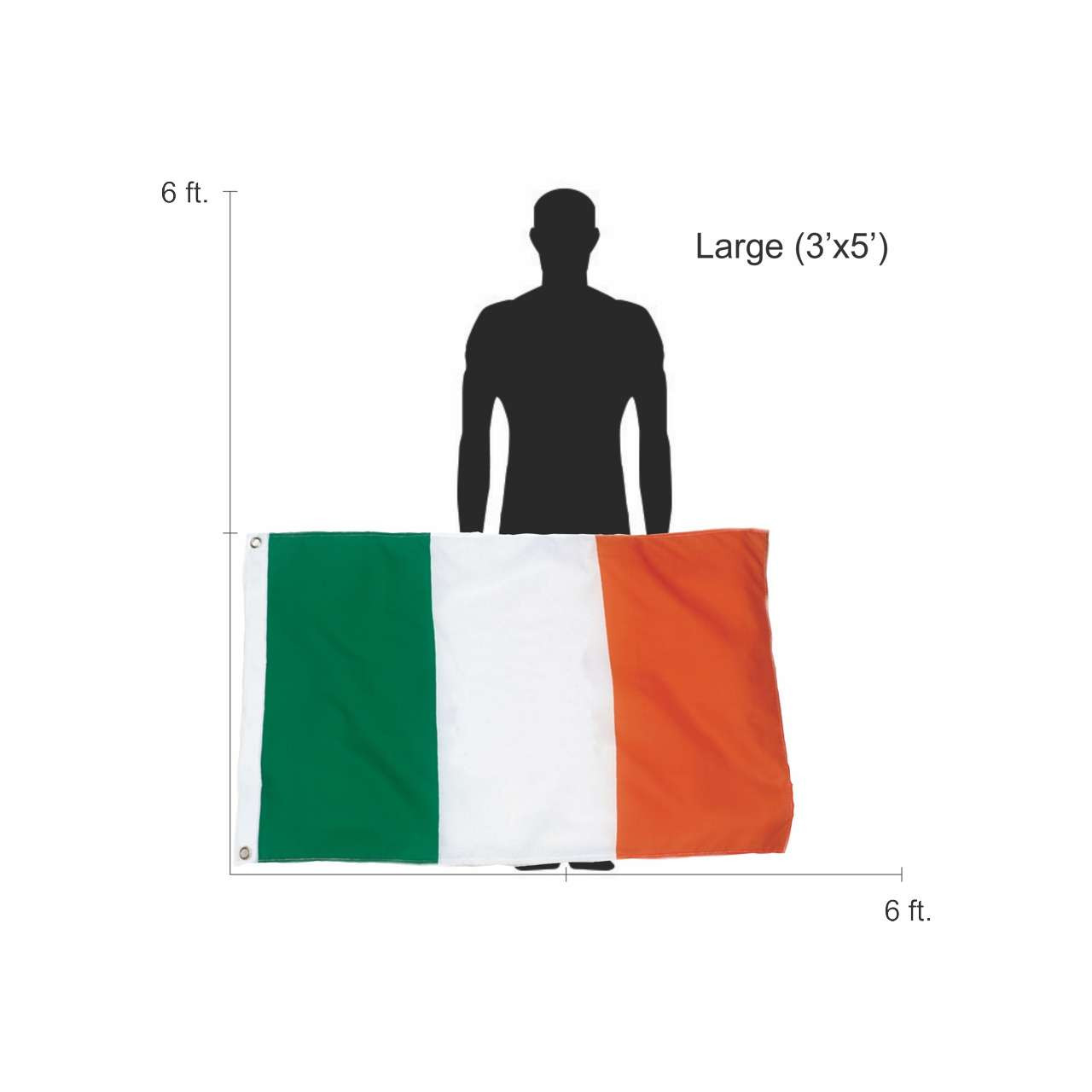 Heavy Duty Outdoor Irish Coat of Arms Flag - Ireland 3'x5'