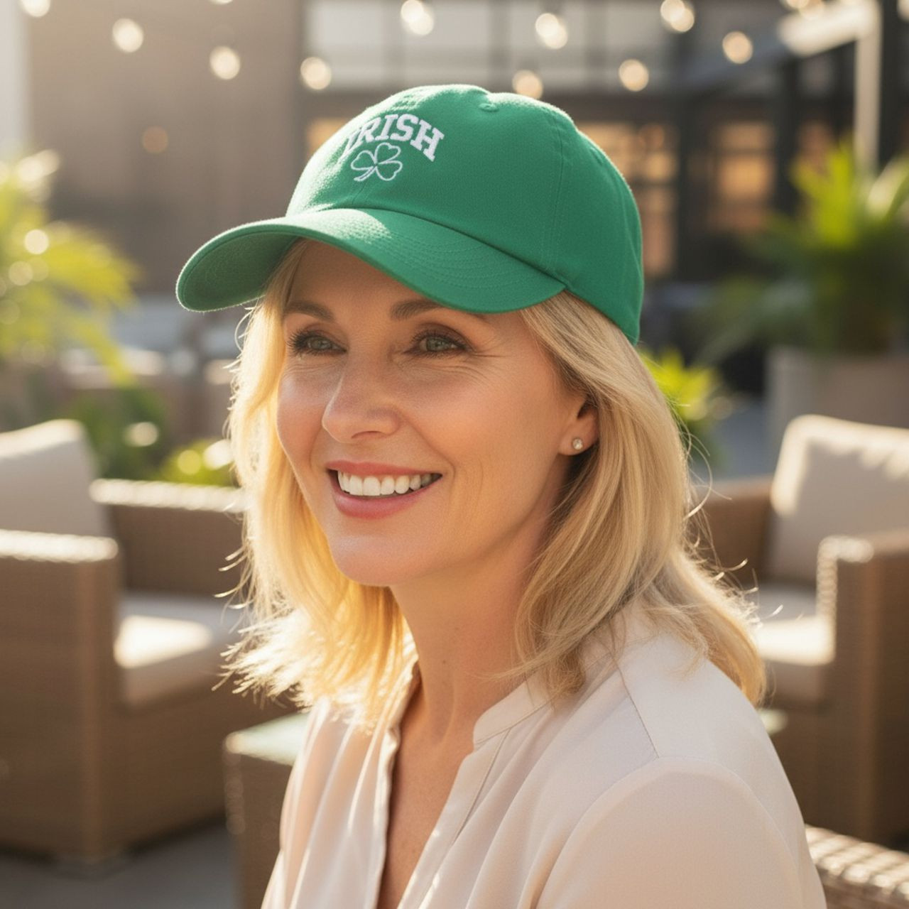 Kelly Shamrock Cap in Kelly Green | Shamrock Irish Cap
