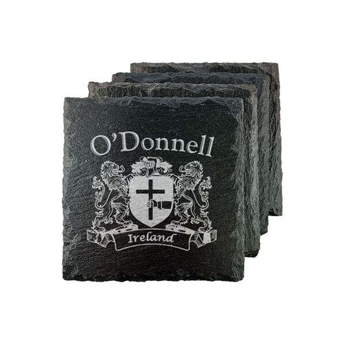 Irish Coat Of Arms Coasters Set Of 4 With Wood Base