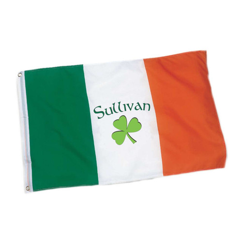 Irish Personalized Shamrock Name Flag - 3x5