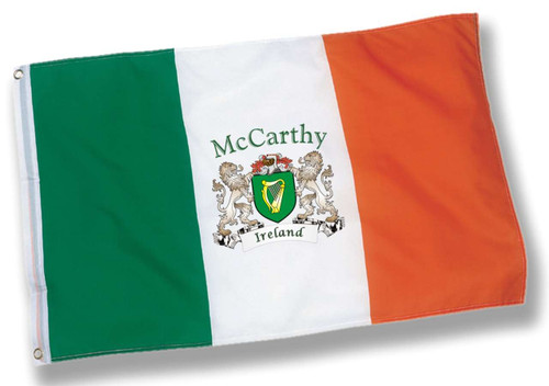 Personalized Irish Harp Flag with your family name -2x3 foot