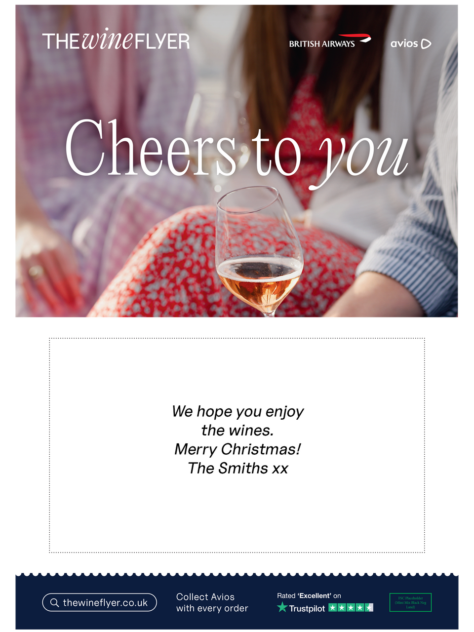 Add a personalised gift message to your order