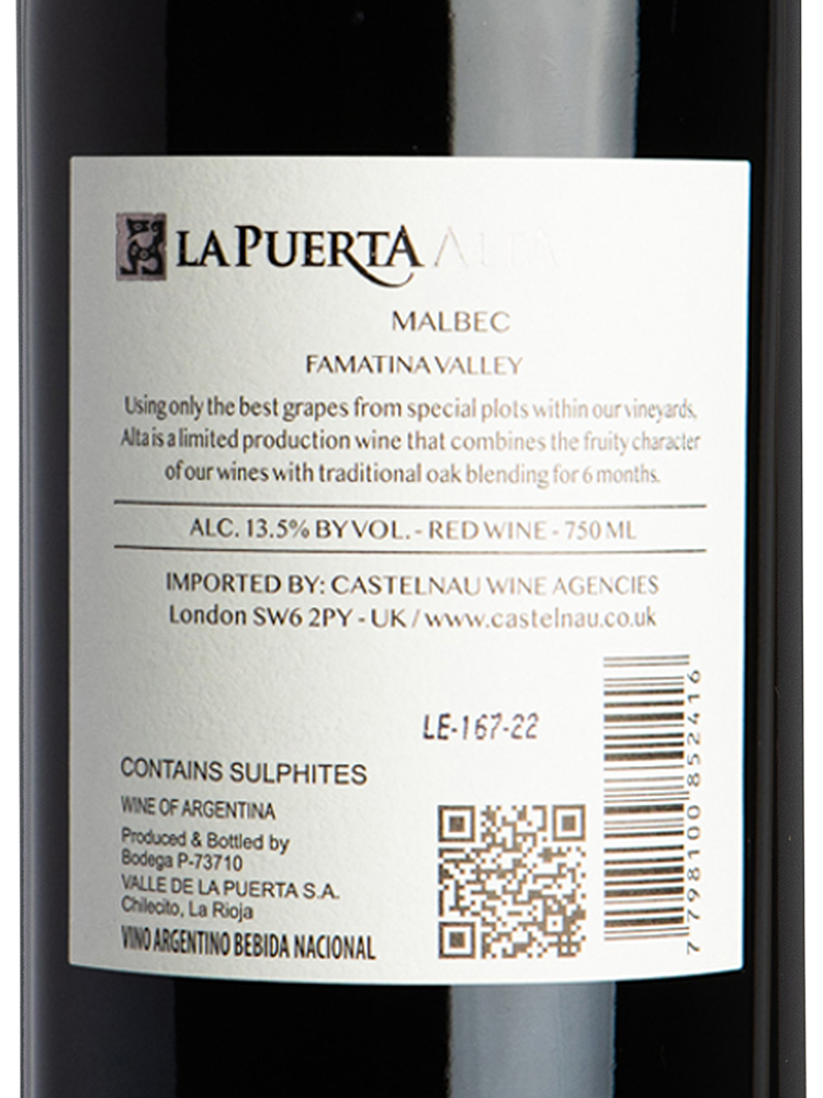 La Puerta Alta Malbec - The Wine Flyer