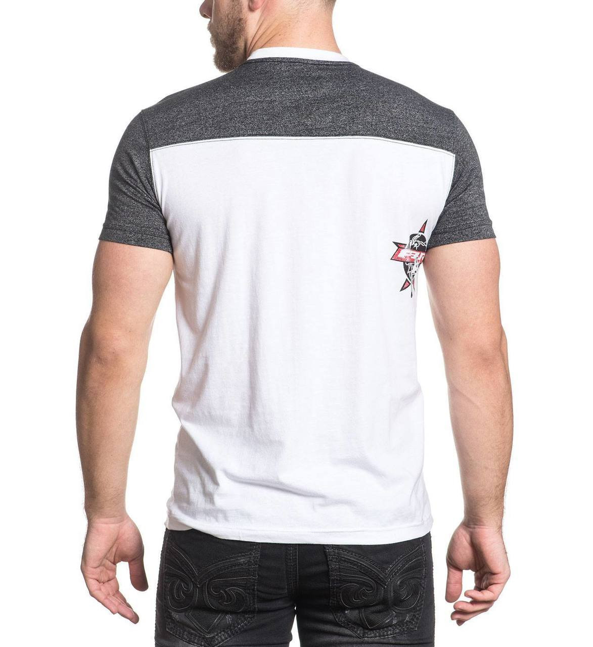 Affliction Rawhide Short Sleeve Football Tee