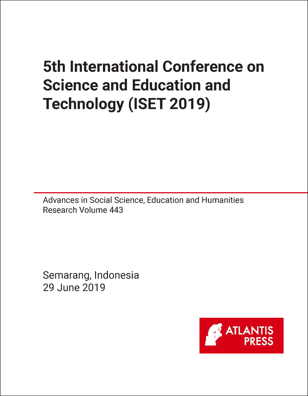 SCIENCE AND EDUCATION AND TECHNOLOGY. INTERNATIONAL CONFERENCE. 5TH ...