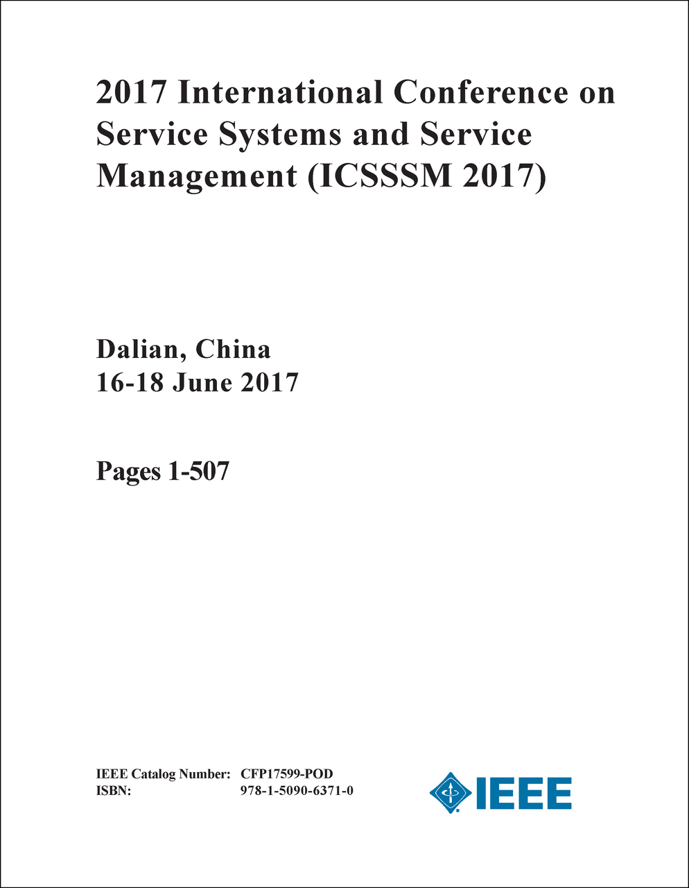 SERVICE SYSTEMS AND SERVICE MANAGEMENT. INTERNATIONAL CONFERENCE. 2017 ...