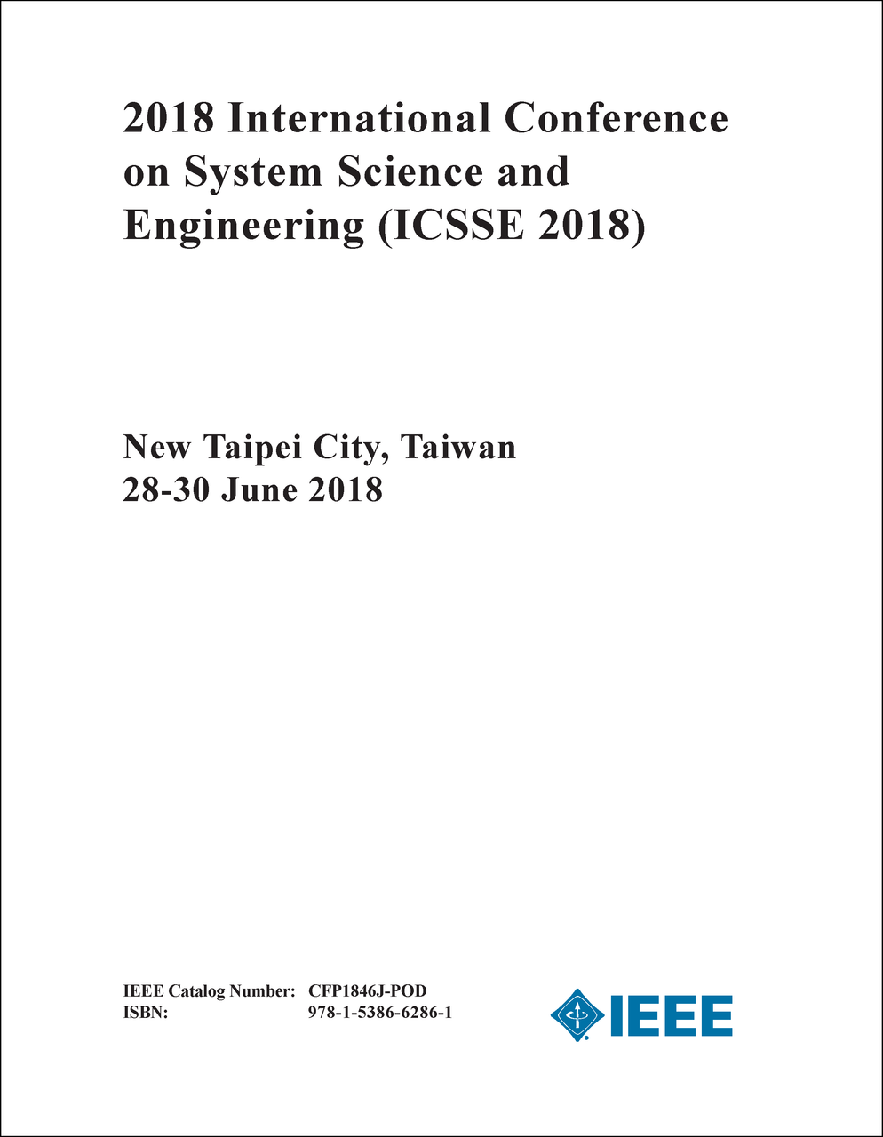 SYSTEM SCIENCE AND ENGINEERING. INTERNATIONAL CONFERENCE. 2018. (ICSSE ...
