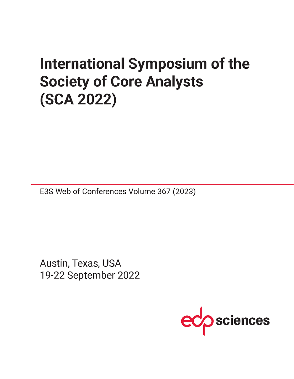 SOCIETY OF CORE ANALYSTS. INTERNATIONAL SYMPOSIUM. 2022. (SCA 2022 ...
