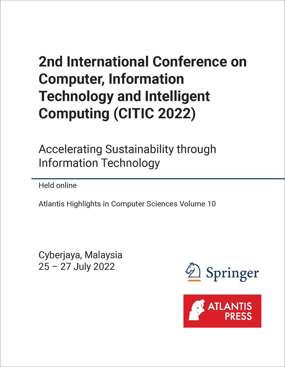 COMPUTER, INFORMATION TECHNOLOGY AND INTELLIGENT COMPUTING ...