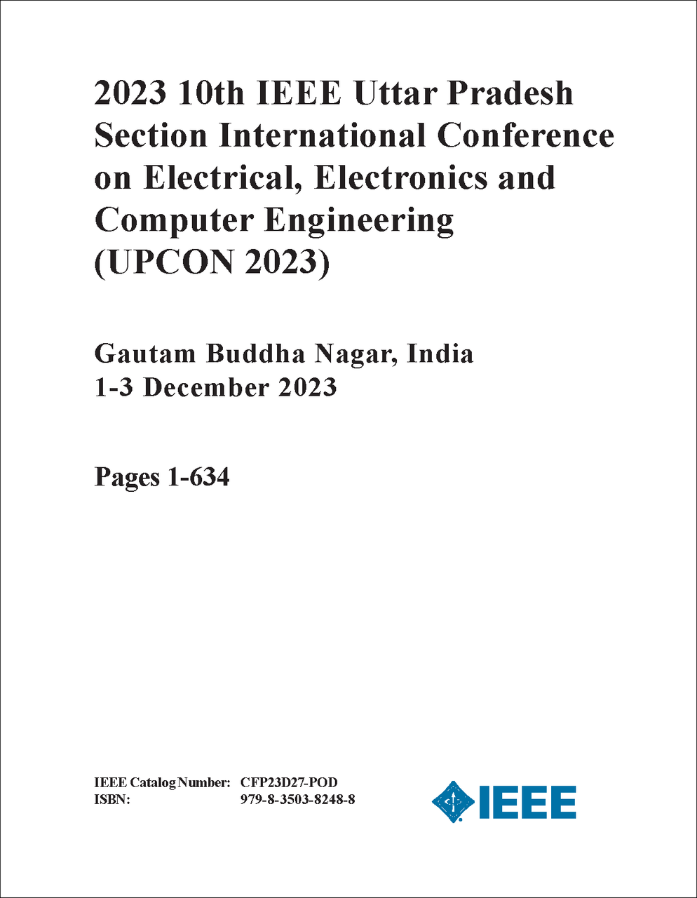 ELECTRICAL, ELECTRONICS AND COMPUTER ENGINEERING. IEEE UTTAR PRADESH ...