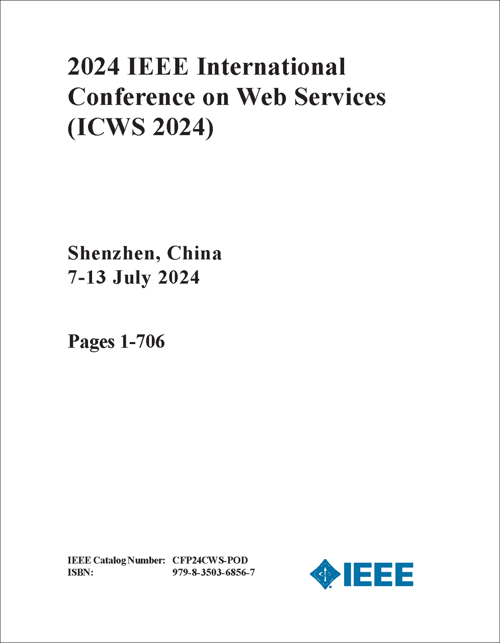 WEB SERVICES. IEEE INTERNATIONAL CONFERENCE. 2024. (ICWS 2024) (2 VOLS ...