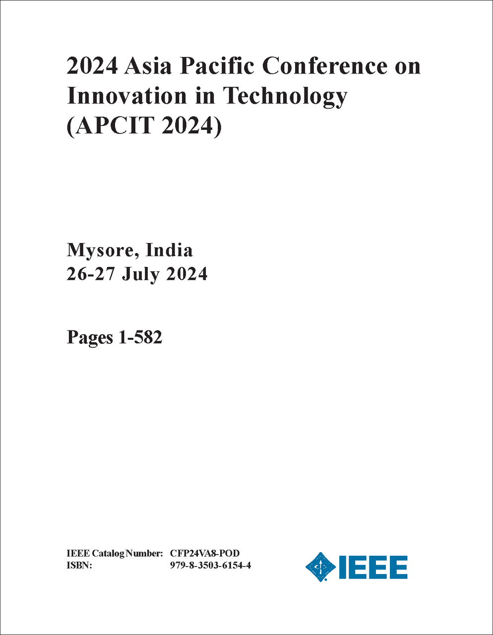INNOVATION IN TECHNOLOGY. ASIA PACIFIC CONFERENCE. 2024. (APCIT 2024 ...