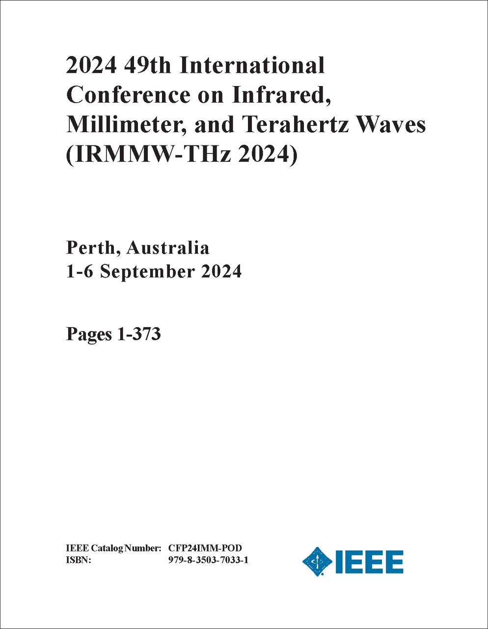 INFRARED, MILLIMETER, AND TERAHERTZ WAVES. INTERNATIONAL CONFERENCE ...