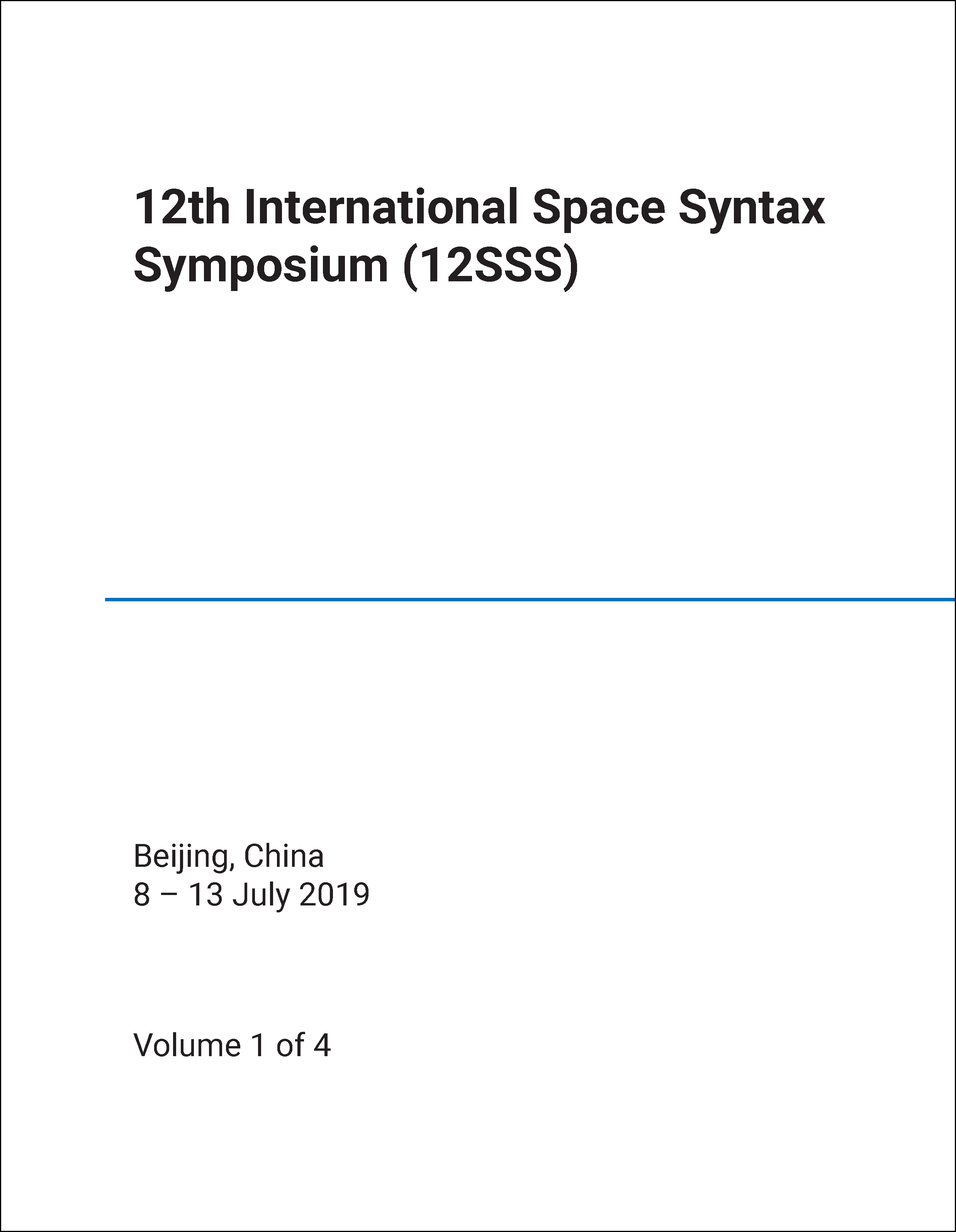 Space Syntax Network / Sejong University Press Products - proceedings.com