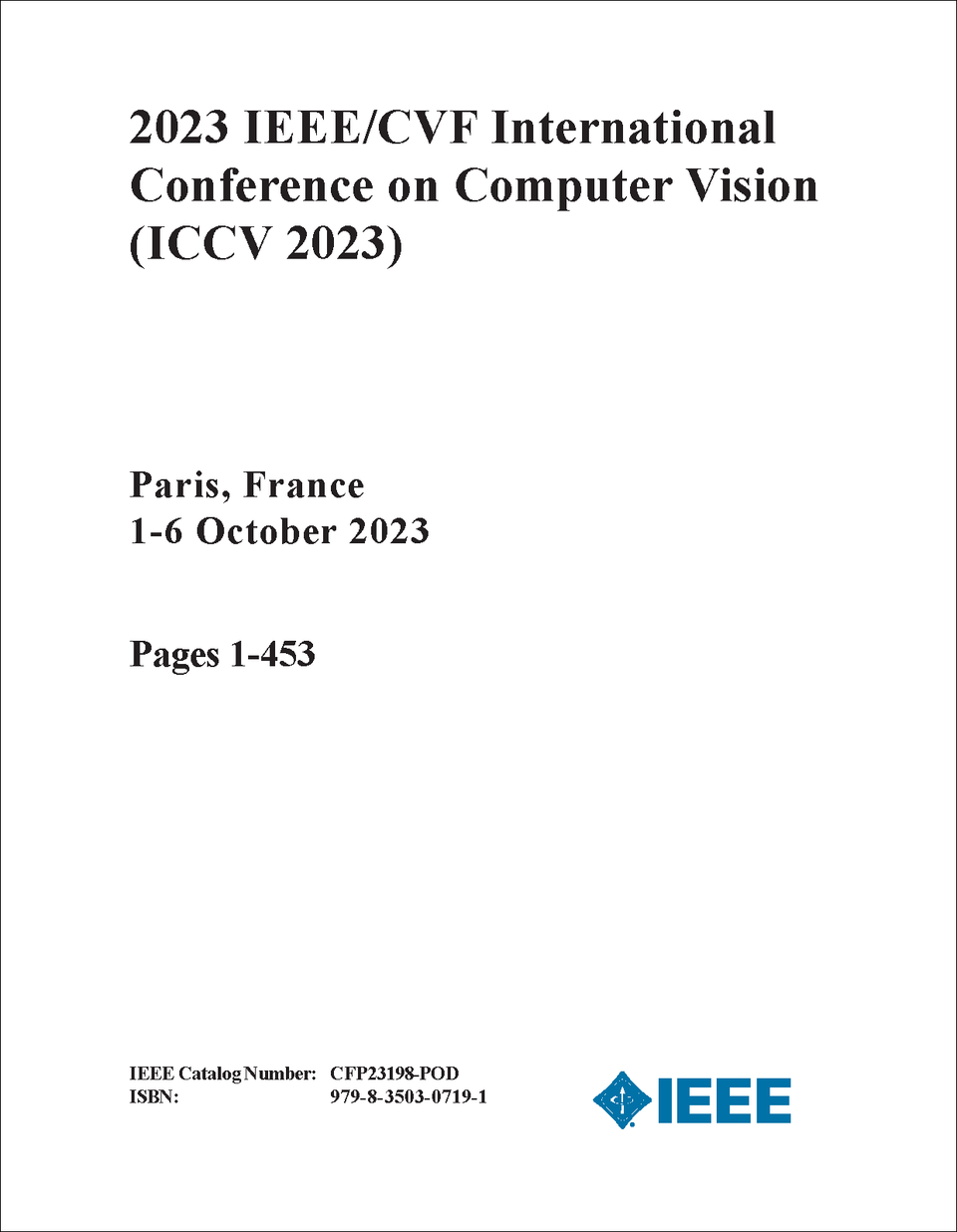 COMPUTER VISION. IEEE/CVF INTERNATIONAL CONFERENCE. 2023. (ICCV 2023 ...