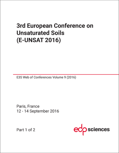 UNSATURATED SOILS. EUROPEAN CONFERENCE. 3RD 2016. (E-UNSAT 2016) (2 VOLS) - proceedings.com