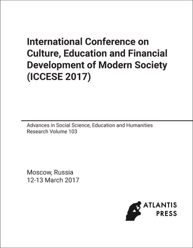 CULTURE, EDUCATION AND FINANCIAL DEVELOPMENT OF MODERN SOCIETY ...