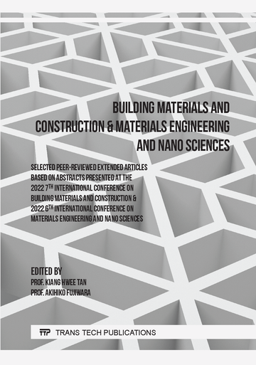 BUILDING MATERIALS AND CONSTRUCTION & MATERIALS ENGINEERING AND NANO ...