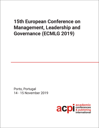 MANAGEMENT, LEADERSHIP AND GOVERNANCE. EUROPEAN CONFERENCE. 15TH 2019 ...