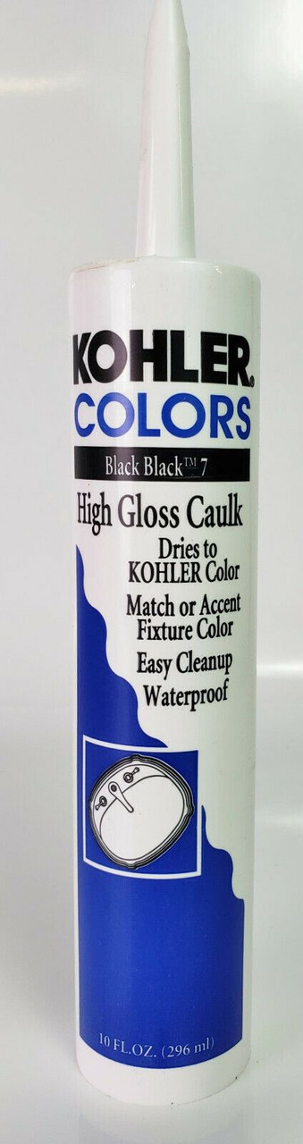 KOHLER COLORS CAULK Black Black 7 High Gloss, Matches Kohler Fixture ...