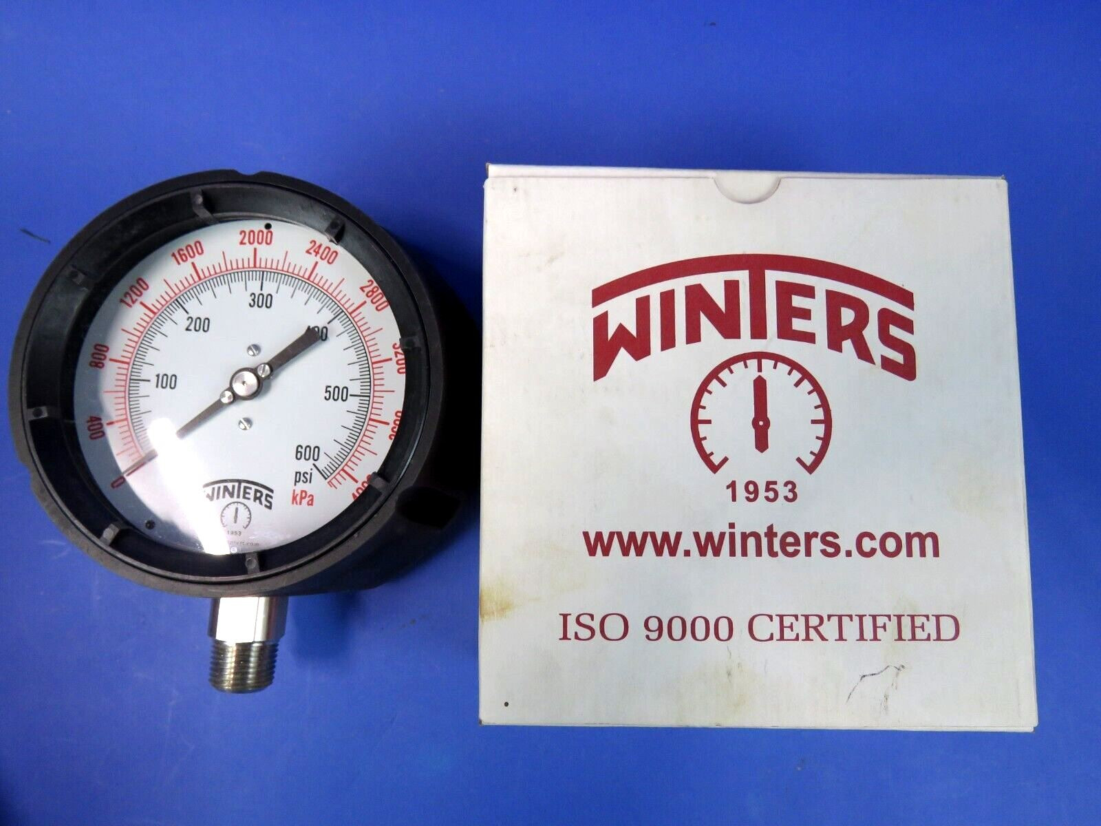 Winters Pressure Gauge 0-600 PSI 1/2" NPT Bottom Connection - NEW ...