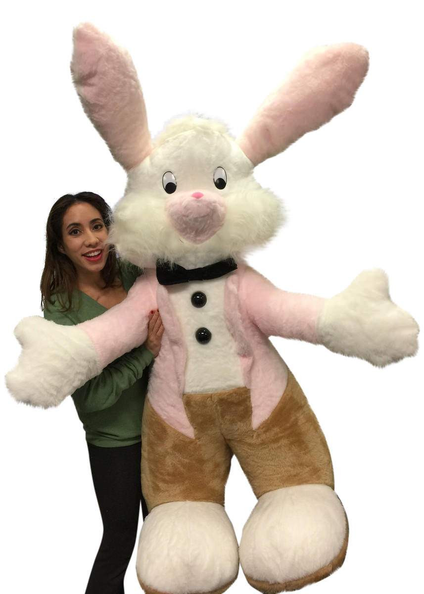 American Made Large Stuffed Bunny Rabbit Wearing Tuxedo 32 inches 81 cm ...