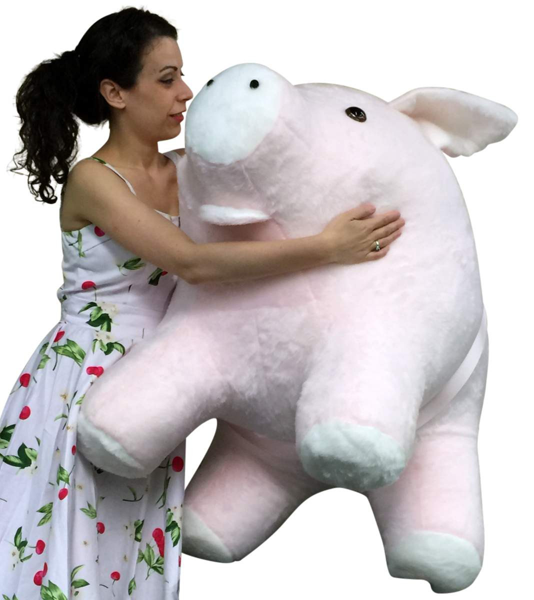 American Made Giant Stuffed Pig 40 Inches Pink Color Soft Made in the ...