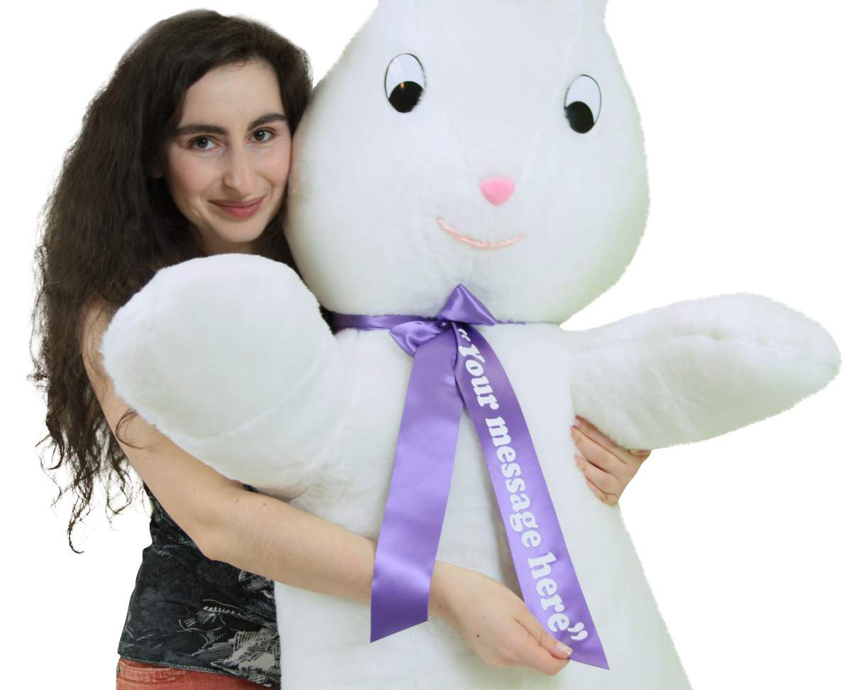 Personalized American Made Giant Stuffed Bunny 60 Inch Soft Big Plush 5 ...